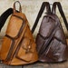 Genuine Leather Sling Bag Vintage Handmade Crossbody Casual Daypack ...