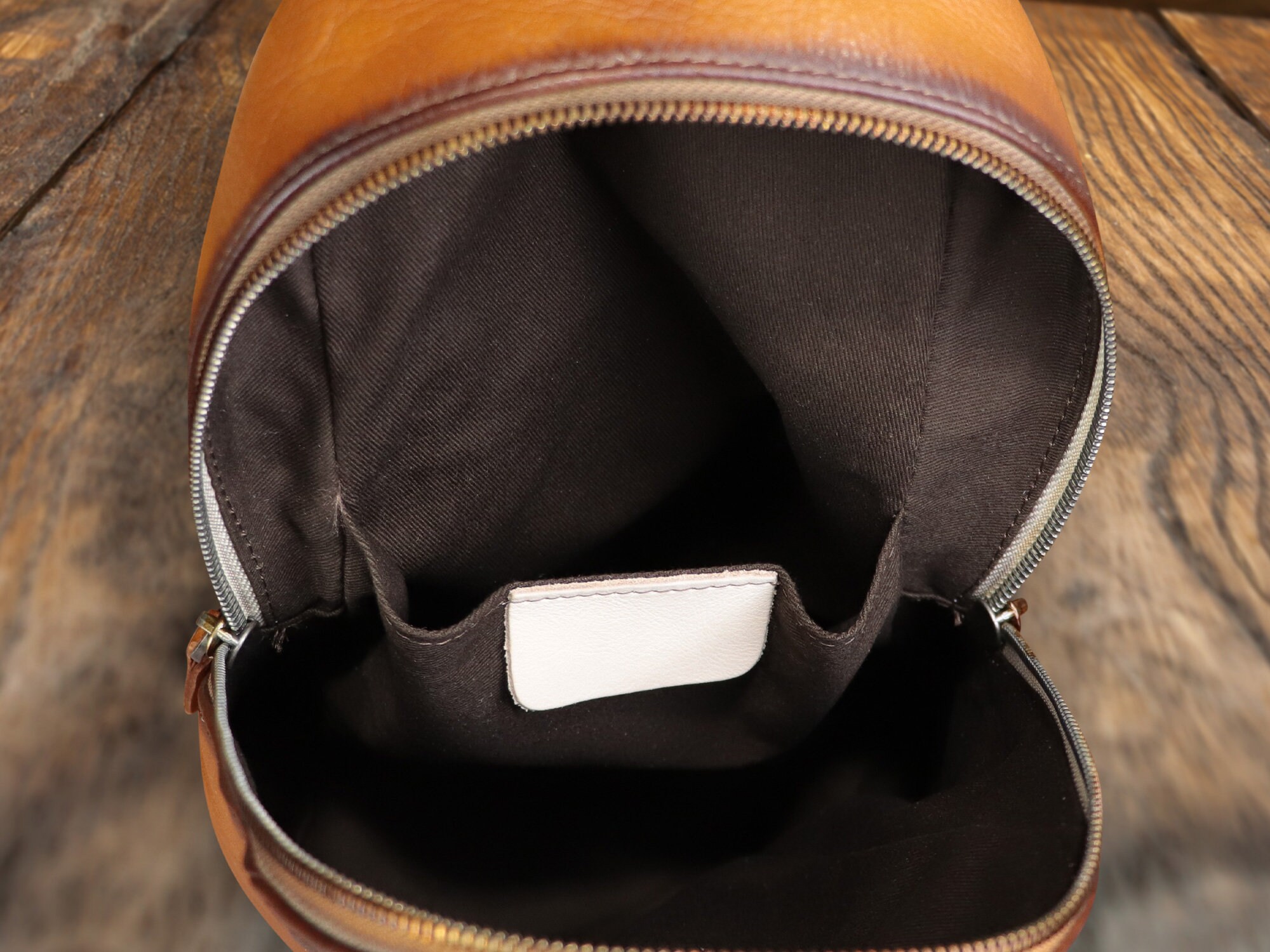 Genuine Leather Sling Bag Retro Style Handmade Crossbody Daypack Hiking ...
