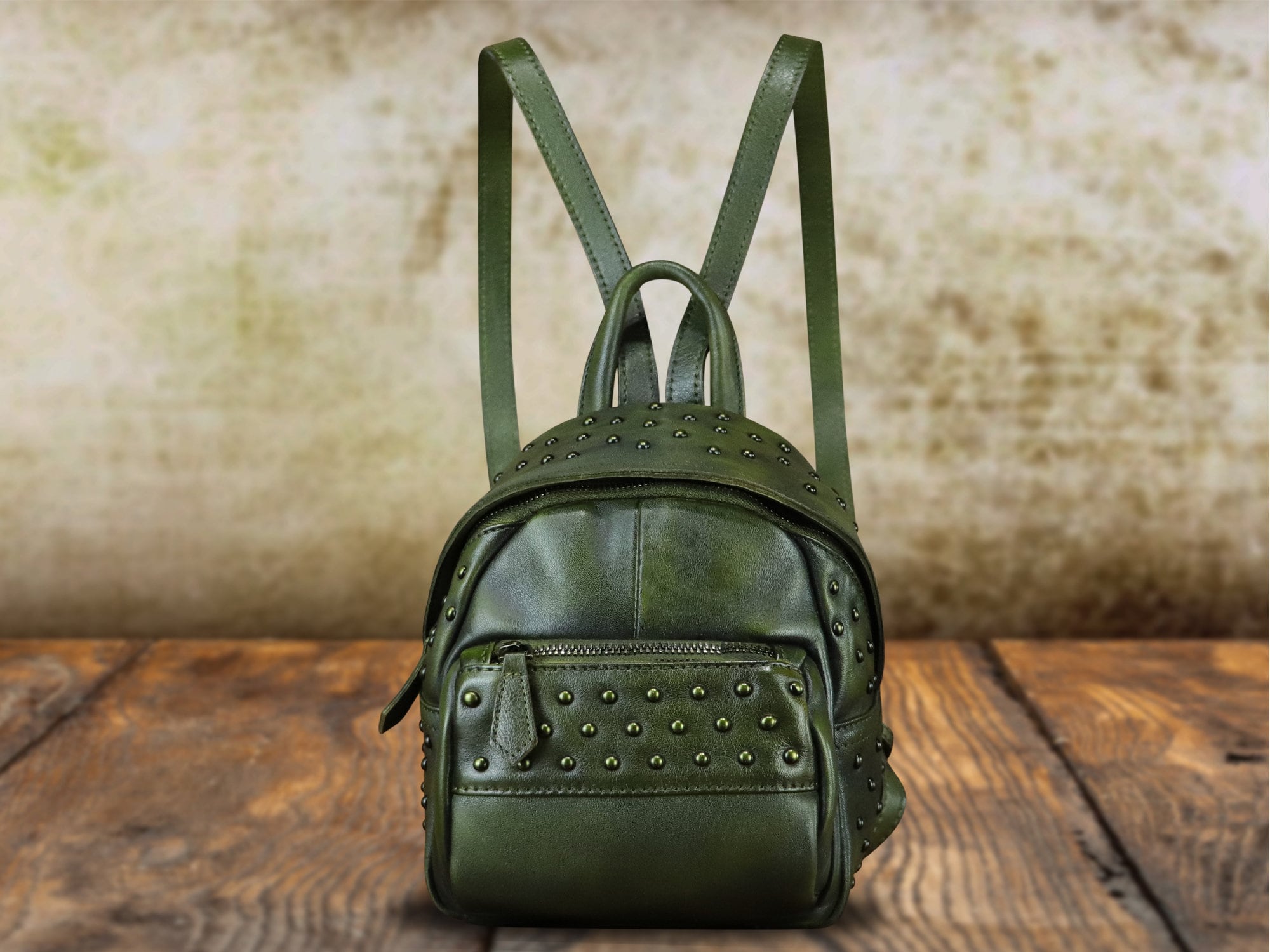 Genuine Leather Backpack Purse for Women Vintage Small Casual - Etsy