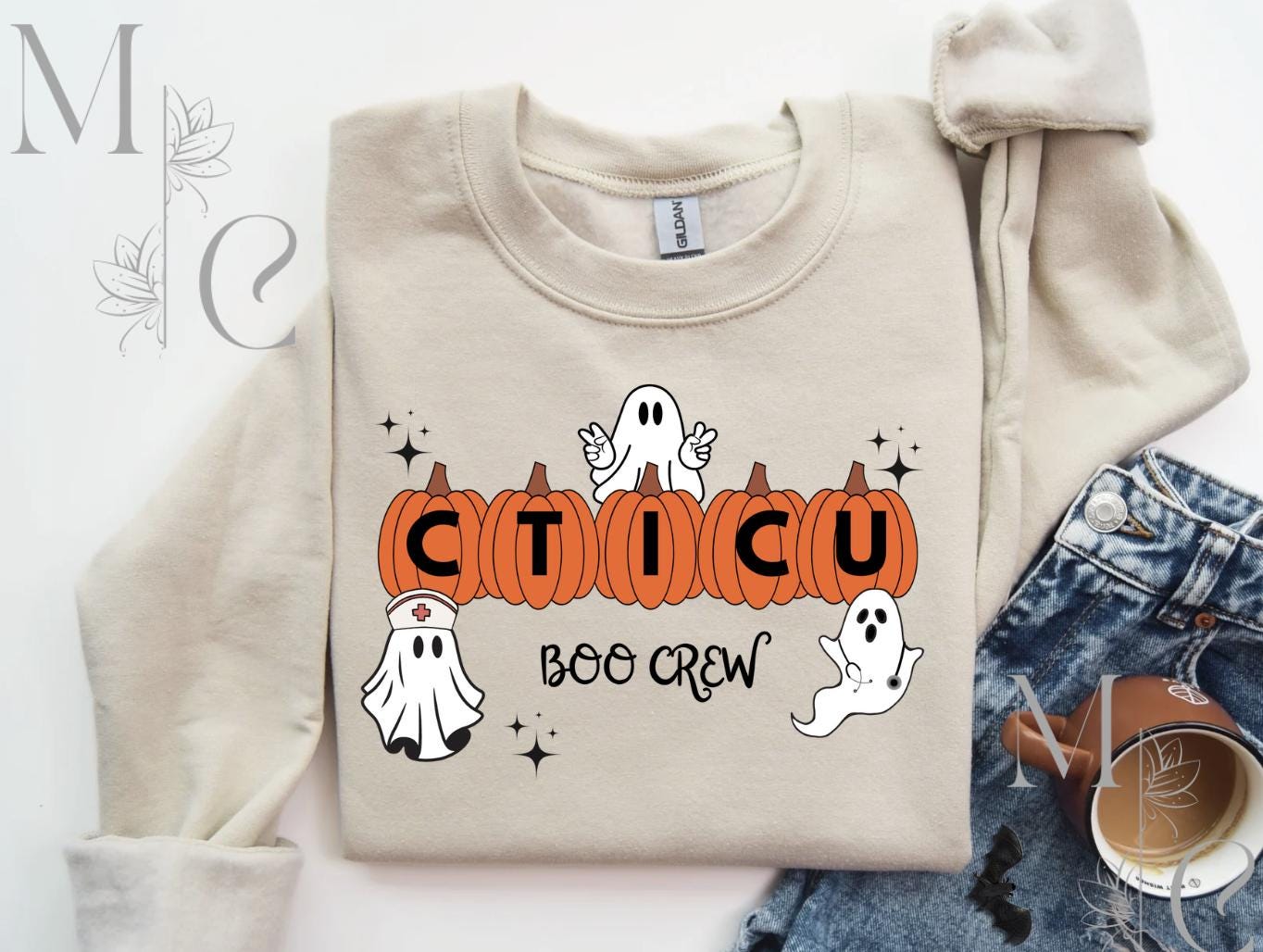 Halloween CTICU Boo Crew PNG, Cardio Thor Icu Svg, Spooky Season Nurse ...