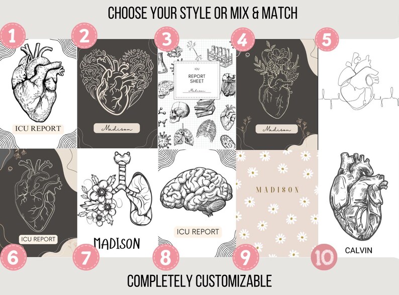 Reusable ICU, CVICU Nurse Report Sheet Booklet Dry Erase Organizer for ...