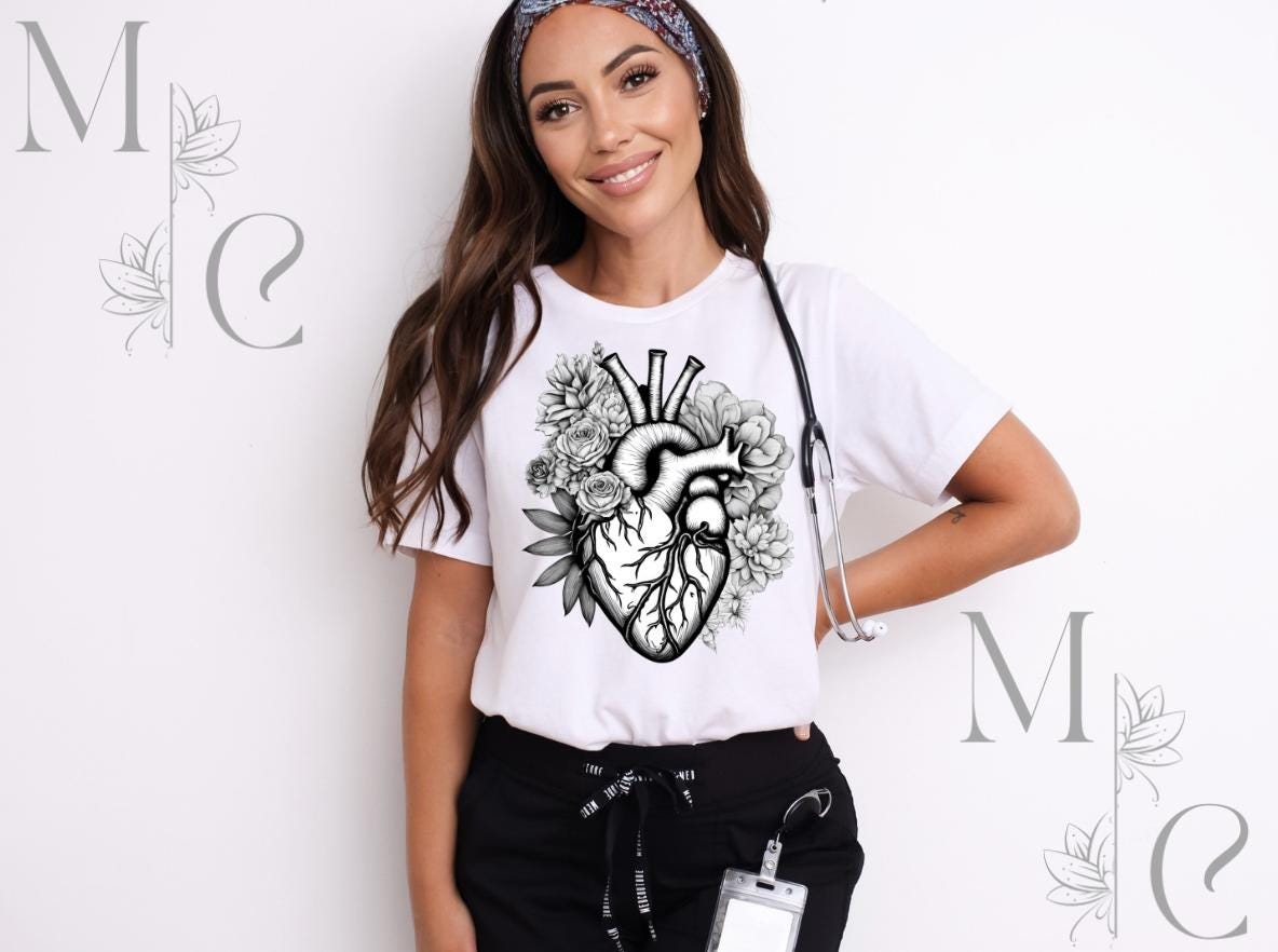 Anatomical Floral Heart Black Png, Anatomy, Heart Structure, Cvicu ...