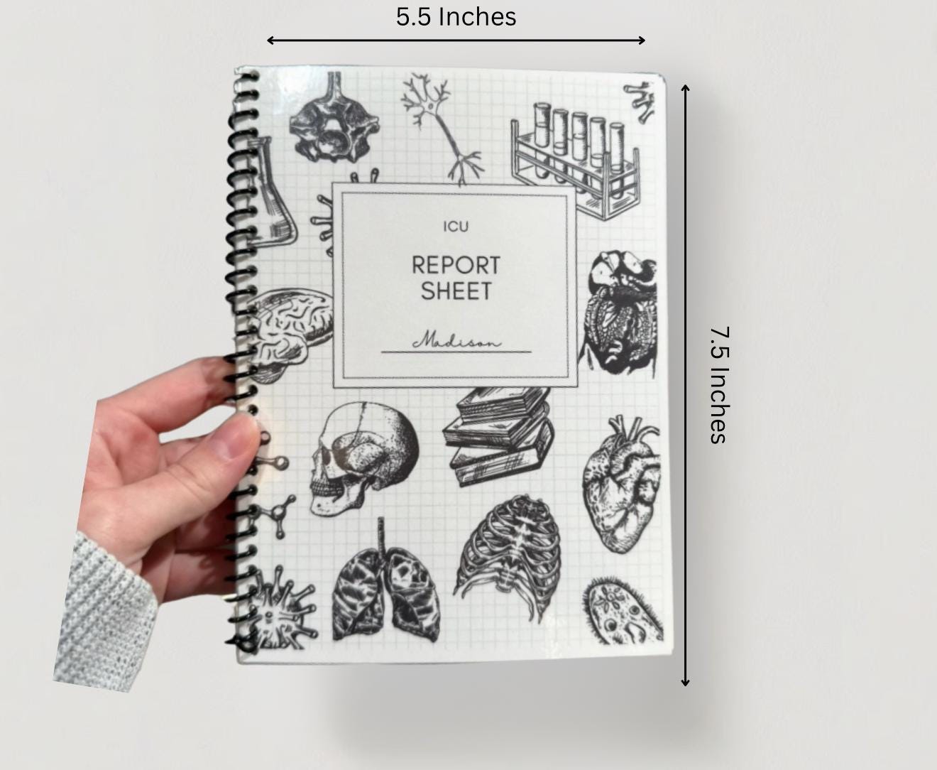 Medsurg & PCU Reusable Nurse Report Sheet Book | Dry Erase Organizer ...