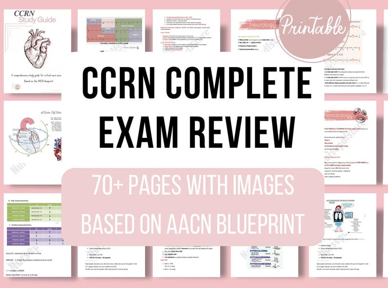 Printable CCRN Study Guide for ICU Nurses – Your Key to Success - Etsy