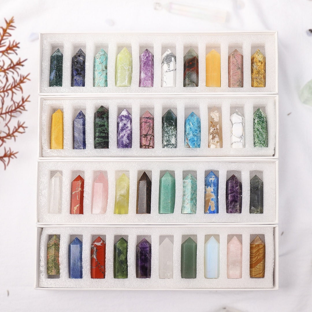 Natural Crystal Tower Box Set,point Tower,crystal Box,crystal Healing ...