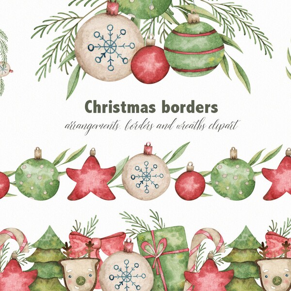 Christmas Clipart Wreath - Etsy