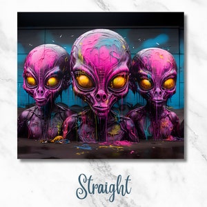 Alien UFO Skinny Tumbler Wrap, Seamless Sublimation PNG, Digital ...