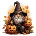 Watercolor Halloween Gnome Clipart, 16 JPG, Witch Gnome, Watercolor ...