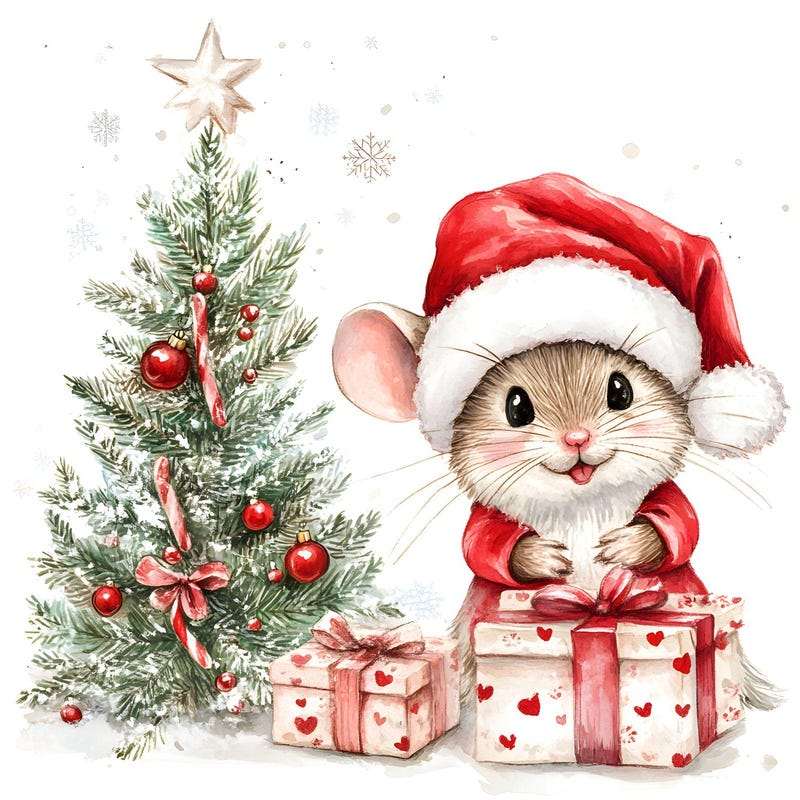 Christmas Mouse - Etsy