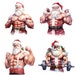 Santa Claus Clipart, Bodybuilder Santa, Christmas Clipart, Santa Claus ...