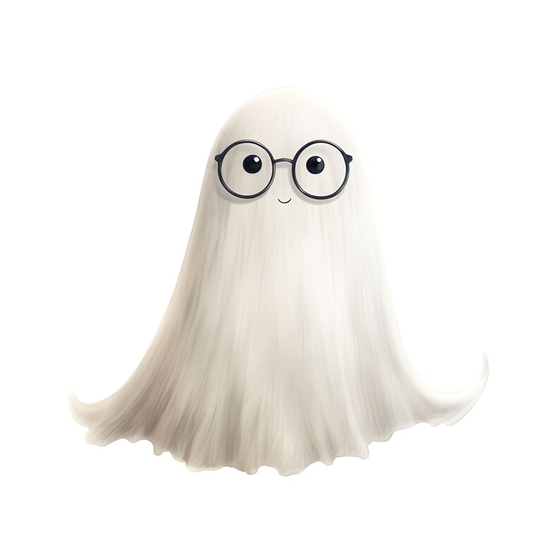 Ghost Clipart Ghost Png Ghost With Glasses Halloween Png - Etsy