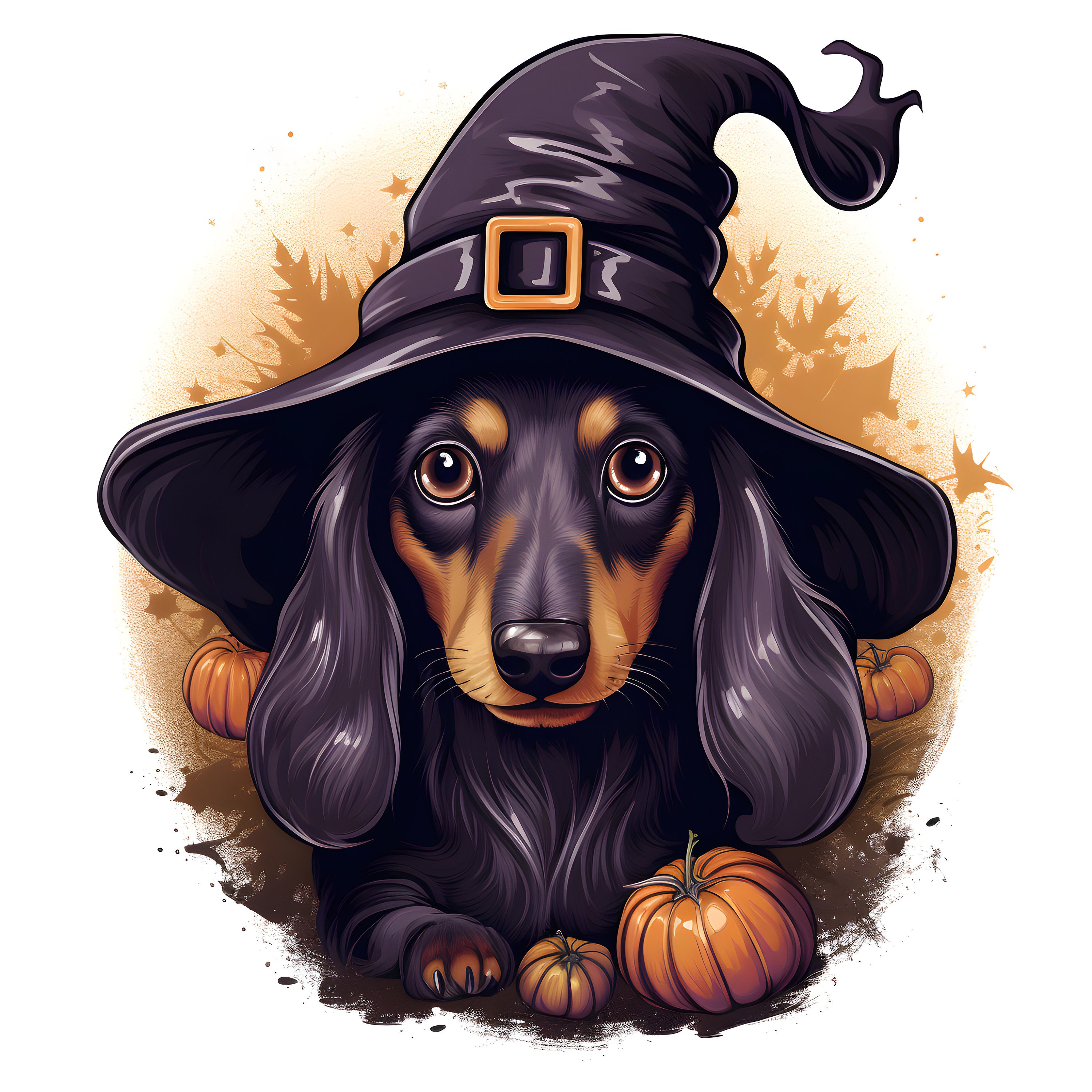 Halloween Dachshund Clipart, 12 Jpgs, Watercolor Halloween, Halloween ...
