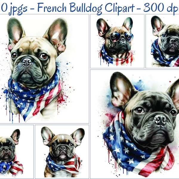 Patriotic Bulldog - Etsy