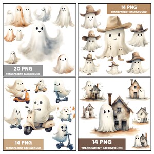 Mega Bundle Ghost Clipart, Ghost Png, Halloween Clipart, Sublimation ...