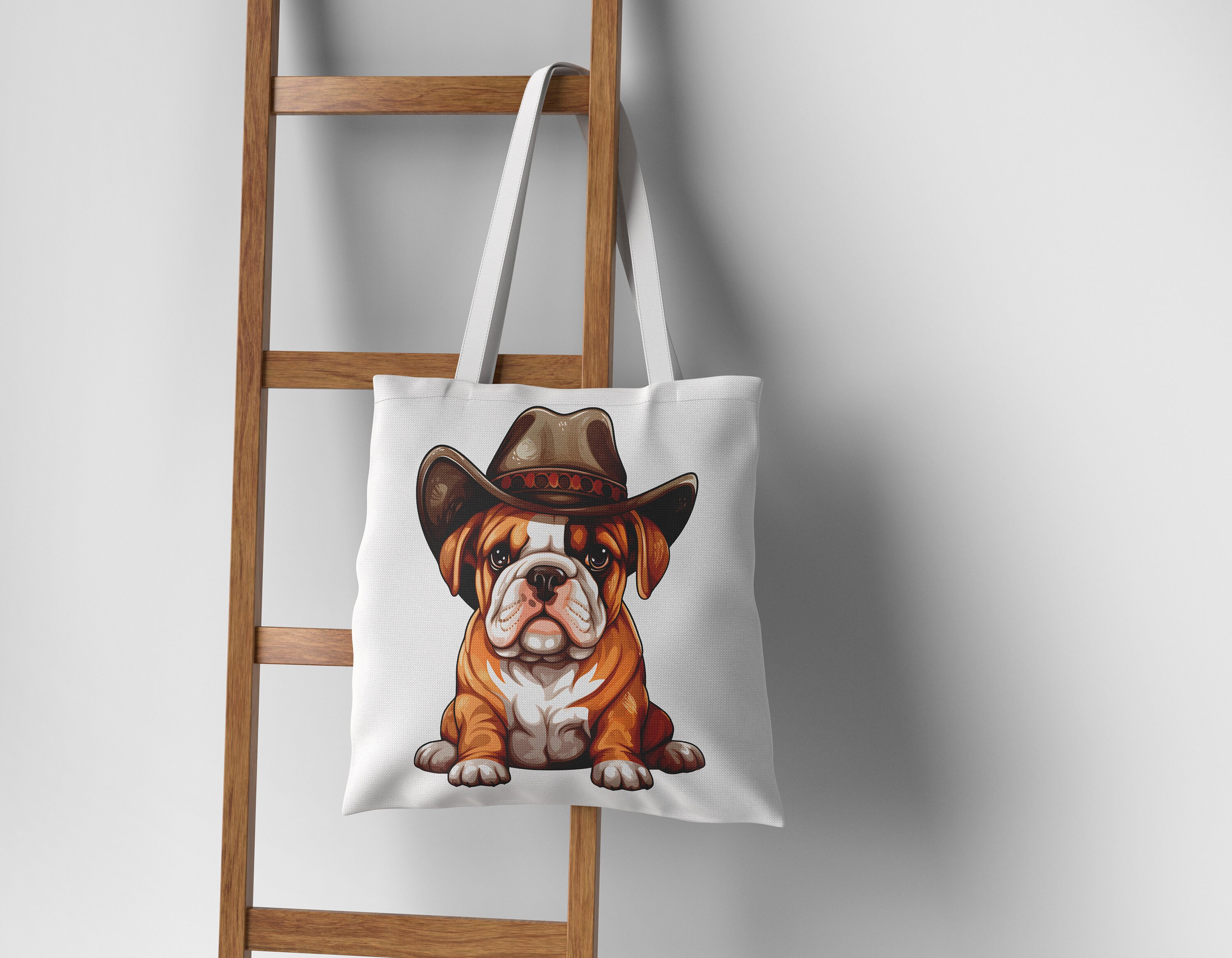 Cowboy Bulldog Clipart: Western Dog PNG, Commercial Use (digital ...