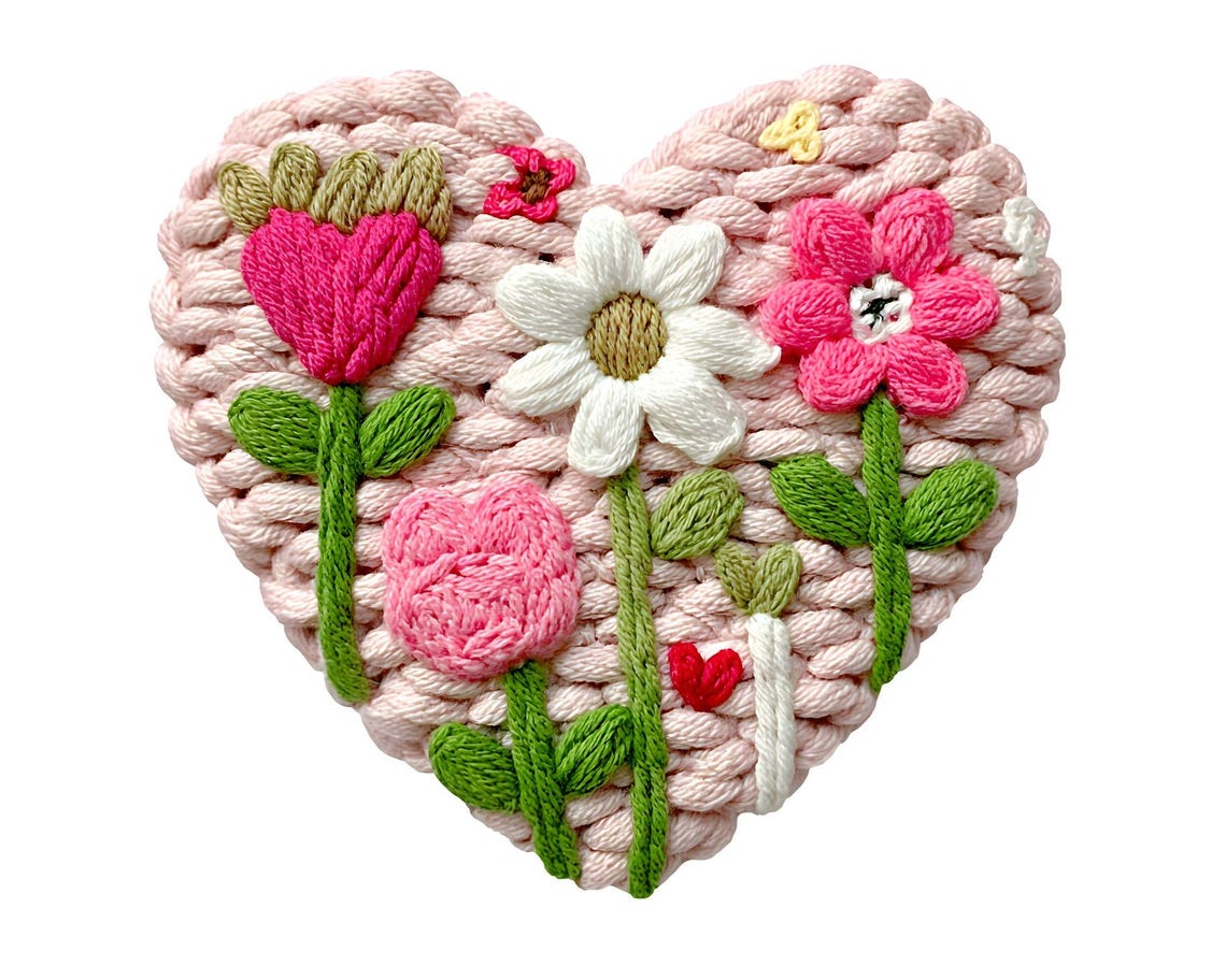 Faux Yarn Heart Valentine Clipart – 24 PNG | Cozy Knit Heart With ...