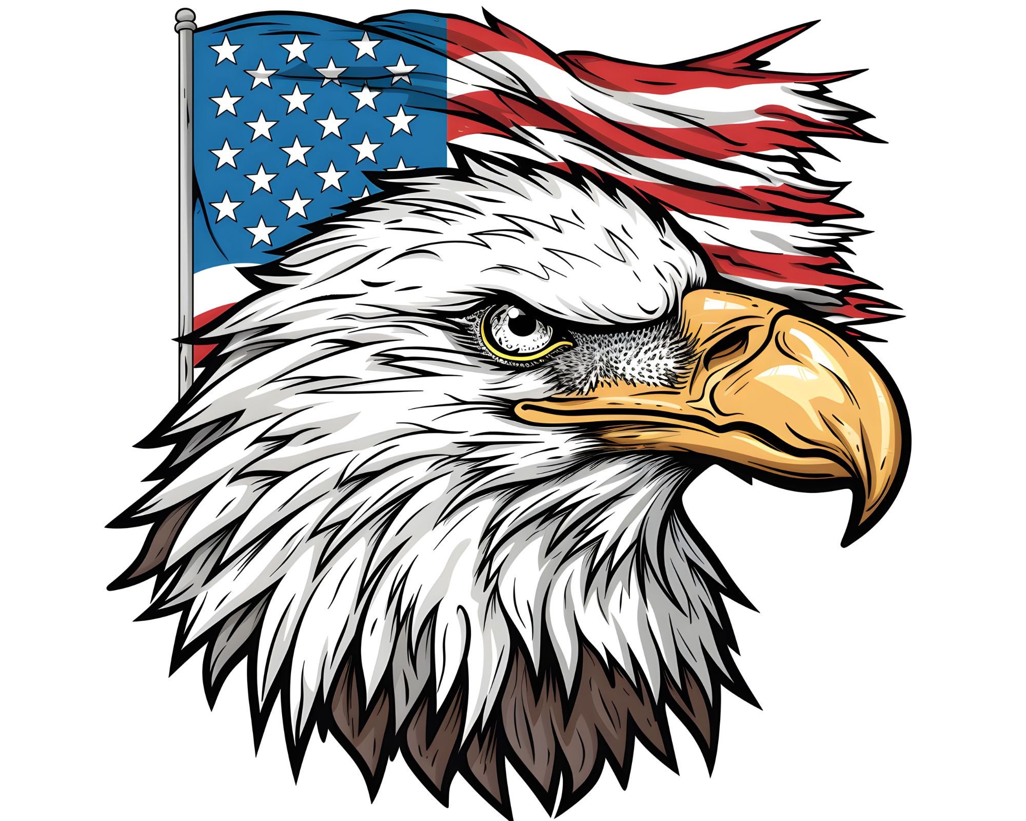 American USA Flag Eagle Clipart, 14 JPG, Patriotic Clip Art, 4th of ...