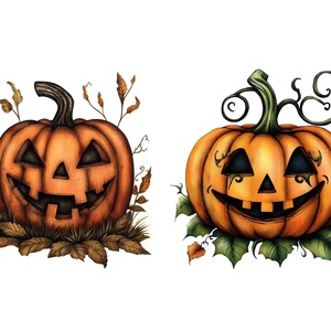 Cute Halloween Pumpkin Clipart, 12 High Quality JPG, Spooky Clip Art ...
