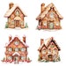 Watercolor Gingerbread House Clipart PNG Christmas Clipart - Etsy