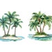 Watercolor Palm Tree Clipart, 16 JPG, Tropical Clip Art, Digital Paper ...