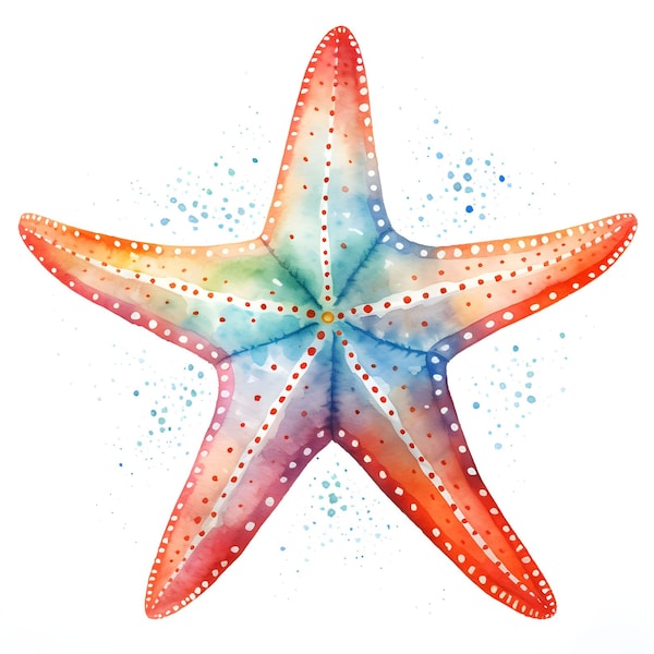 Watercolor Starfish - Etsy
