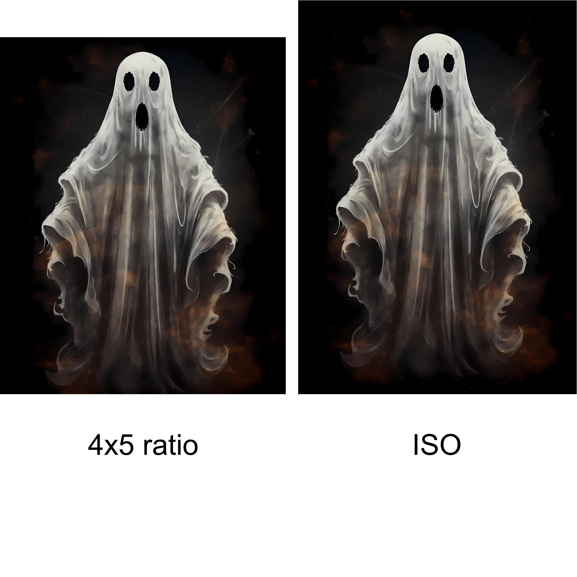 Ghost Wall Art Print Ghost Printable Art Halloween Decor - Etsy