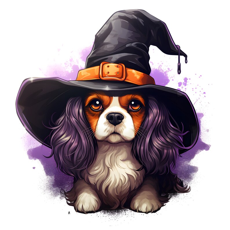 Halloween Cavalier King Charles Spaniel Clipart 12 Jpgs - Etsy