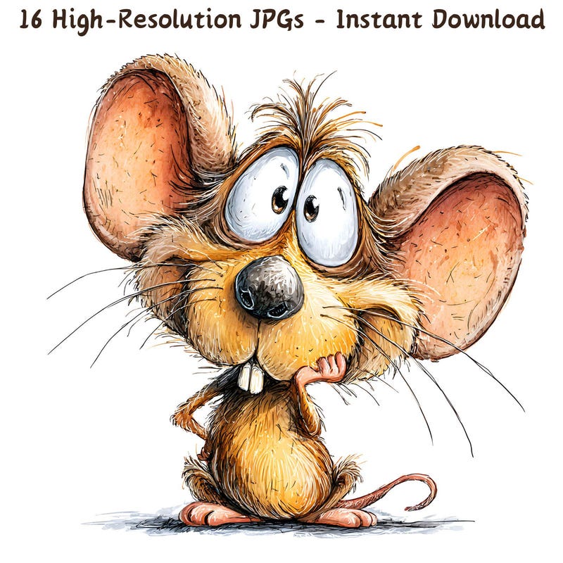Funny Mouse Watercolor - Etsy UK