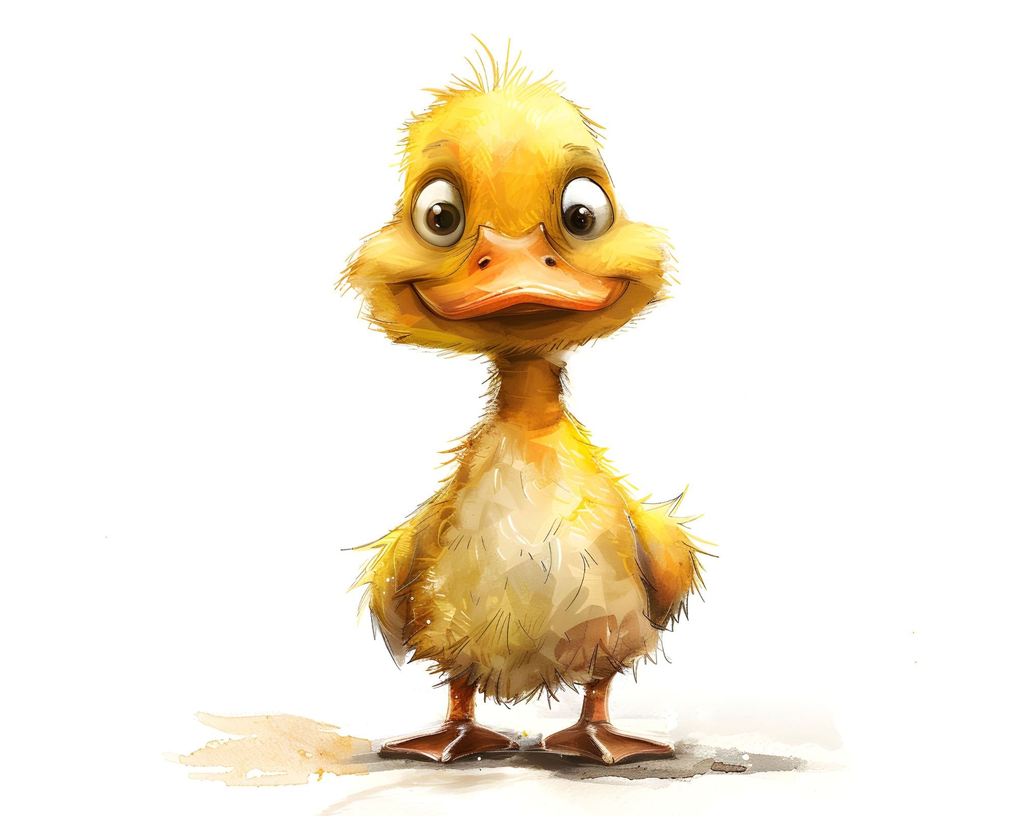 Funny Duck Clipart, 20 High Quality JPG, Whimsical Quirky, Watercolor ...