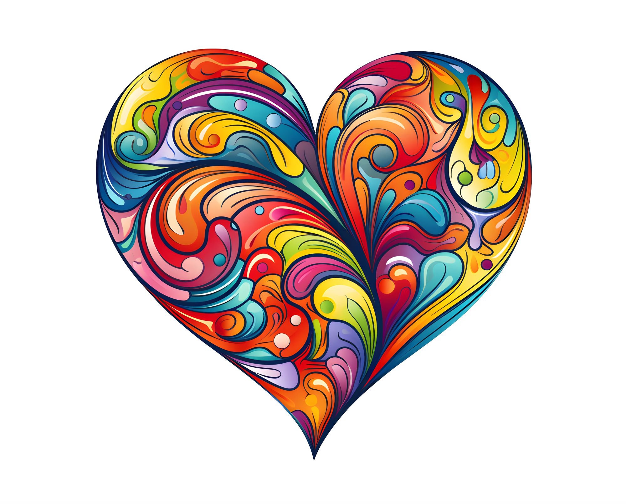 Abstract Heart Clipart, 12 PNG, Colorful Heart, Heart PNG, Heart Clip ...