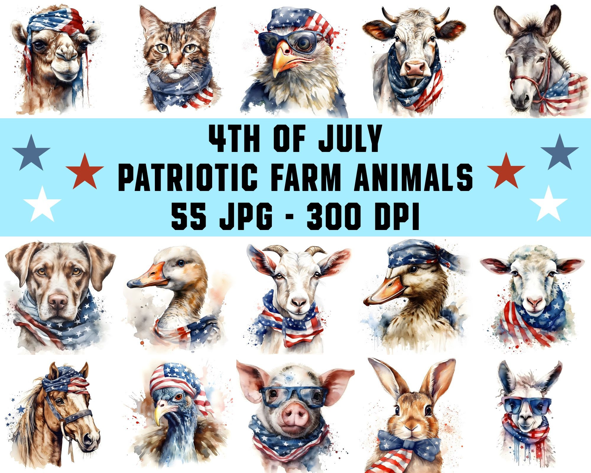 Patriotic Animals Clipart