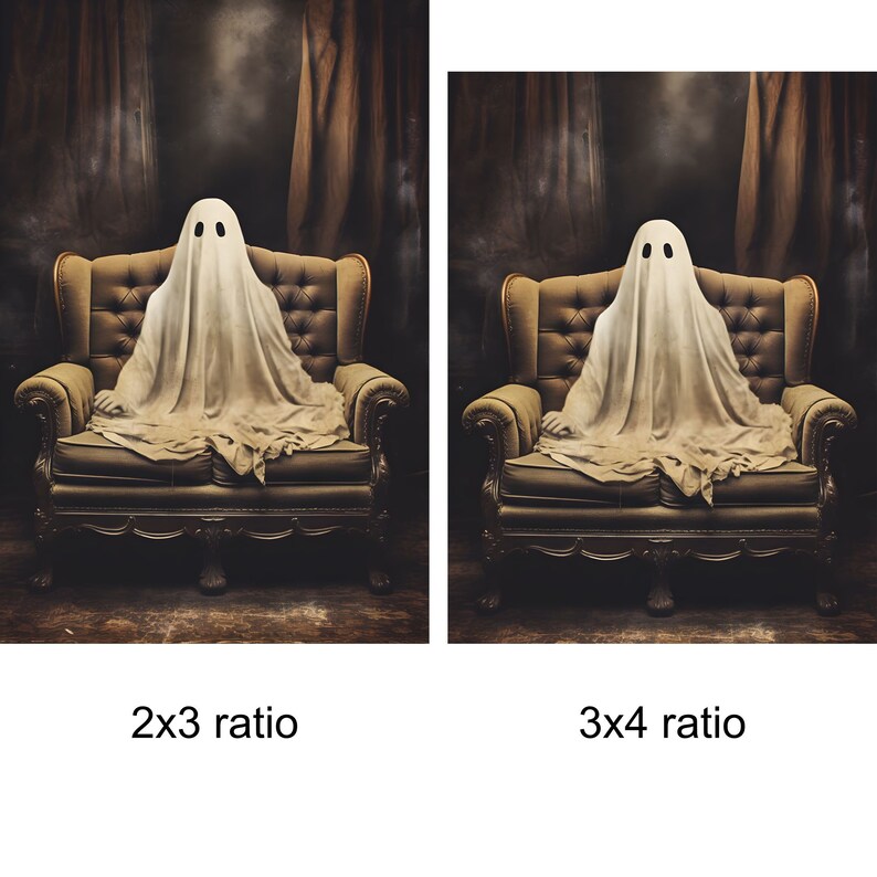 Printable Ghost Art, Vintage Ghost Wall Art, Vintage Halloween Wall ...