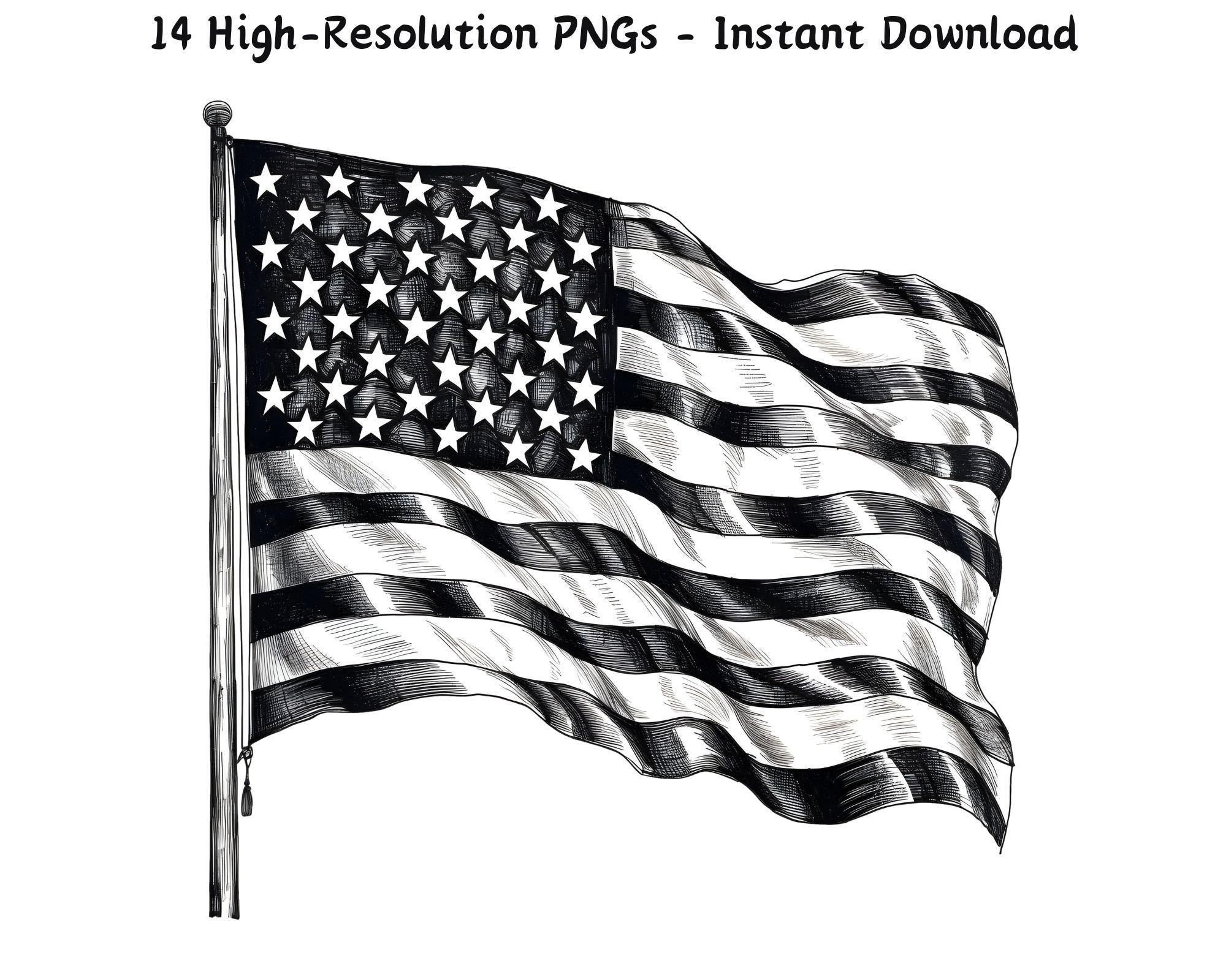 Patriotic Clip Art Black And White
