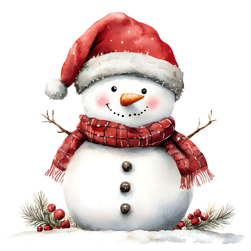 Snowman Clip Art - Etsy