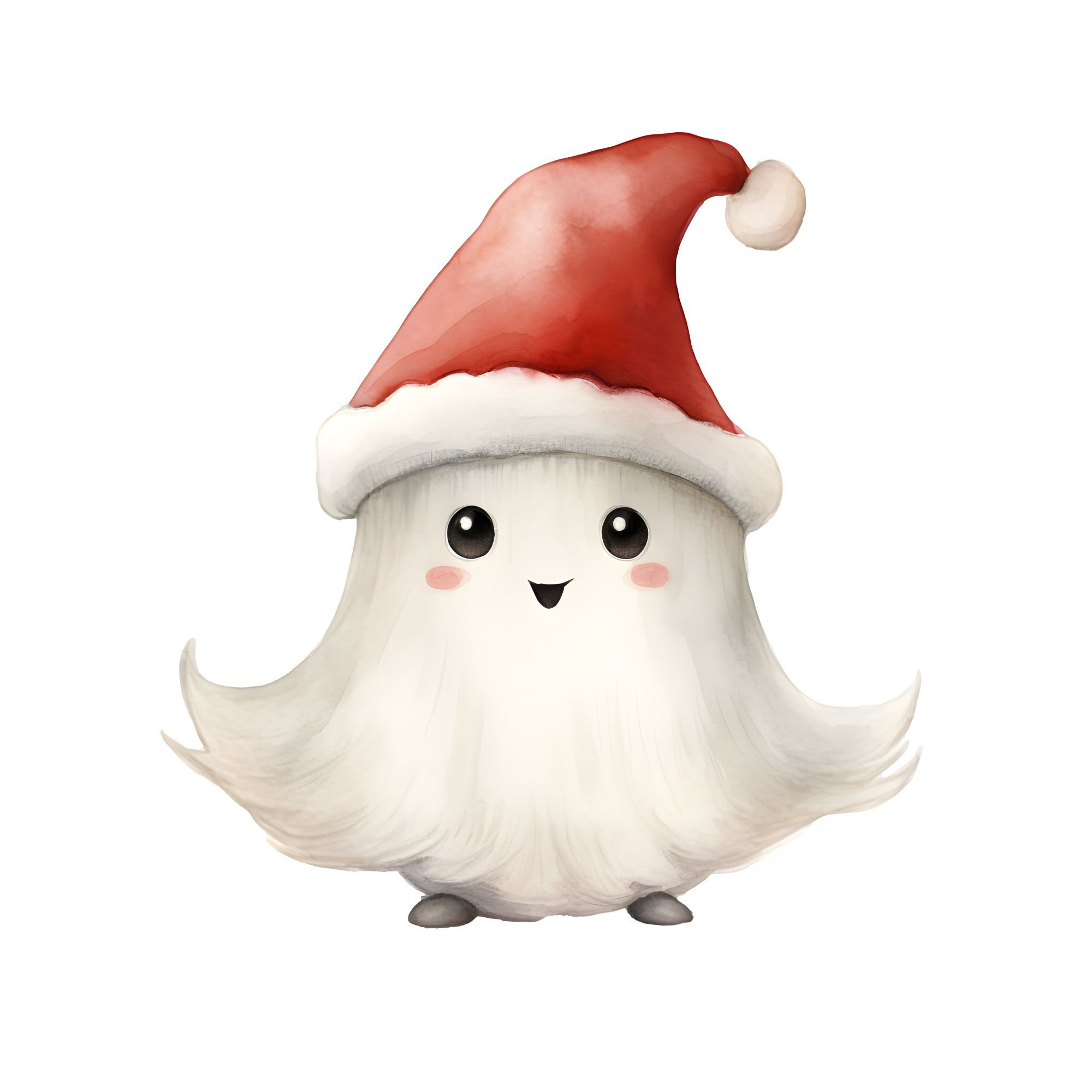 Santa Ghost Clipart Ghost Png Cute Ghost Png Christmas - Etsy