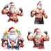 Santa Claus Clipart, Bodybuilder Santa, Christmas Clipart, Santa Claus ...