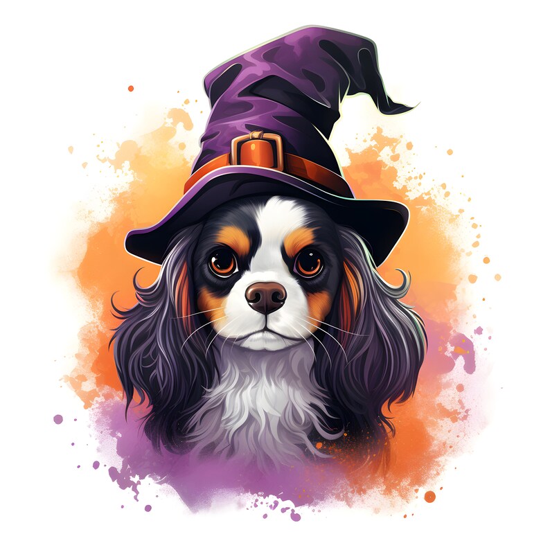 Halloween Cavalier King Charles Spaniel Clipart 12 Jpgs - Etsy