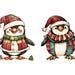 Christmas Penguin Clipart, 14 JPG, Whimsical Xmas Clip Art, Paper ...