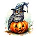 Halloween Witch Owl Clipart, 16 Jpgs, Watercolor Owl, Halloween Owl ...