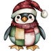Christmas Penguin Clipart, 14 JPG, Whimsical Xmas Clip Art, Paper ...
