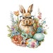 Funny Easter Bunnies in Glasses Clip Art, Rabbit Illustration Bundle ...