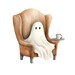 Ghost on Chair Clipart, Ghost PNG, Halloween Clipart, Cute Ghost Png ...