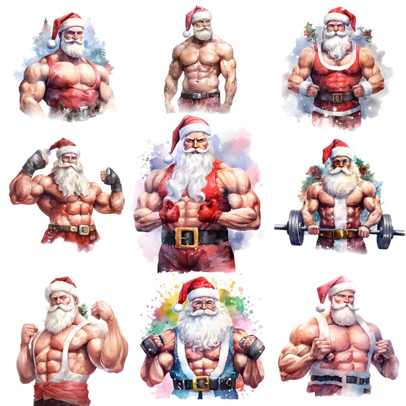 Christmas Buff Santa - Etsy