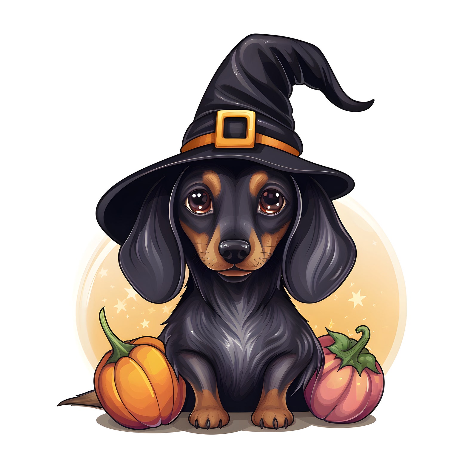 Halloween Dachshund Clipart, 12 Jpgs, Watercolor Halloween, Halloween ...