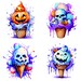 Halloween Ice Cream Clipart, 20 Jpgs, Watercolor Ice Cream, Halloween ...