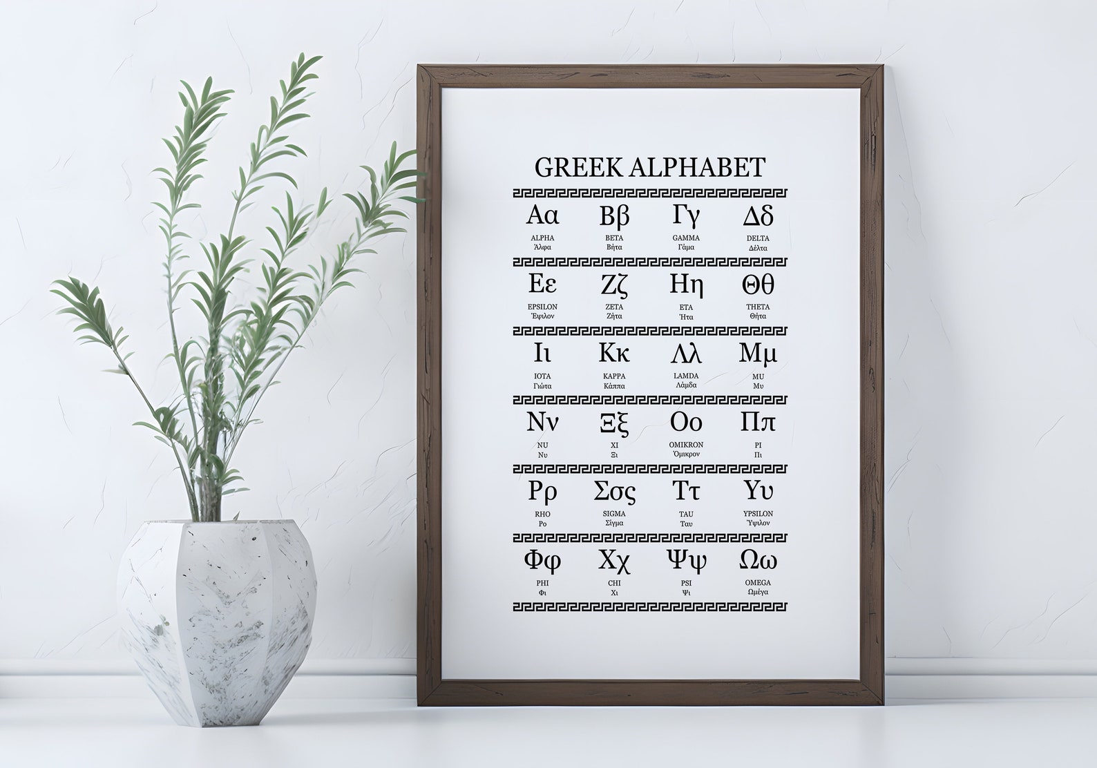 Greek Alphabet Wall Art, Greek Letters Art Print, Greek Alphabet Print ...