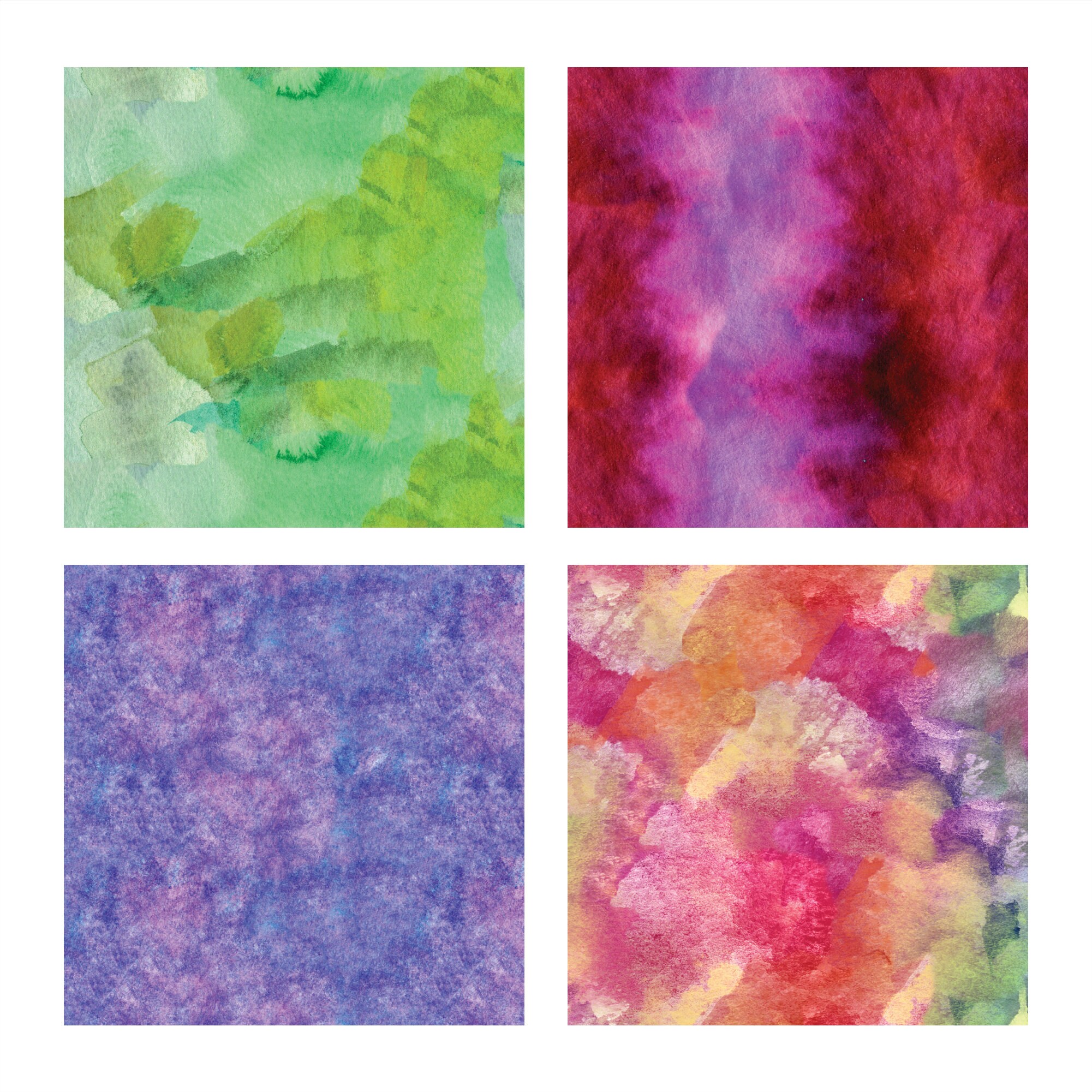 Watercolor Digital Paper, Watercolor Colorful Textures, Watercolor ...