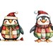 Christmas Penguin Clipart, 14 JPG, Whimsical Xmas Clip Art, Paper ...