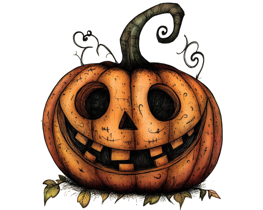 Cute Halloween Pumpkin Clipart, 12 High Quality JPG, Spooky Clip Art ...