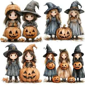 Vintage Halloween Kids Clipart, 30 JPG, Halloween Clip Art, Paper ...
